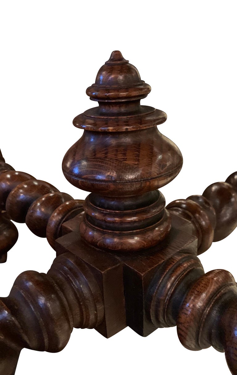 Octagonal Spool Leg Side Table at 1stDibs | antique spool leg table ...