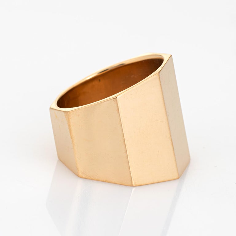 Octagonal Wide Band Ring 11.2 Grams 14k Gold Vintage 80s Estate Jewelry ...