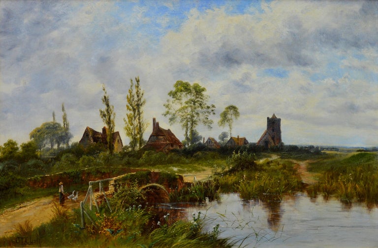 Octavius Thomas Clark - A Summer Afternoon - 19th Century English River ...