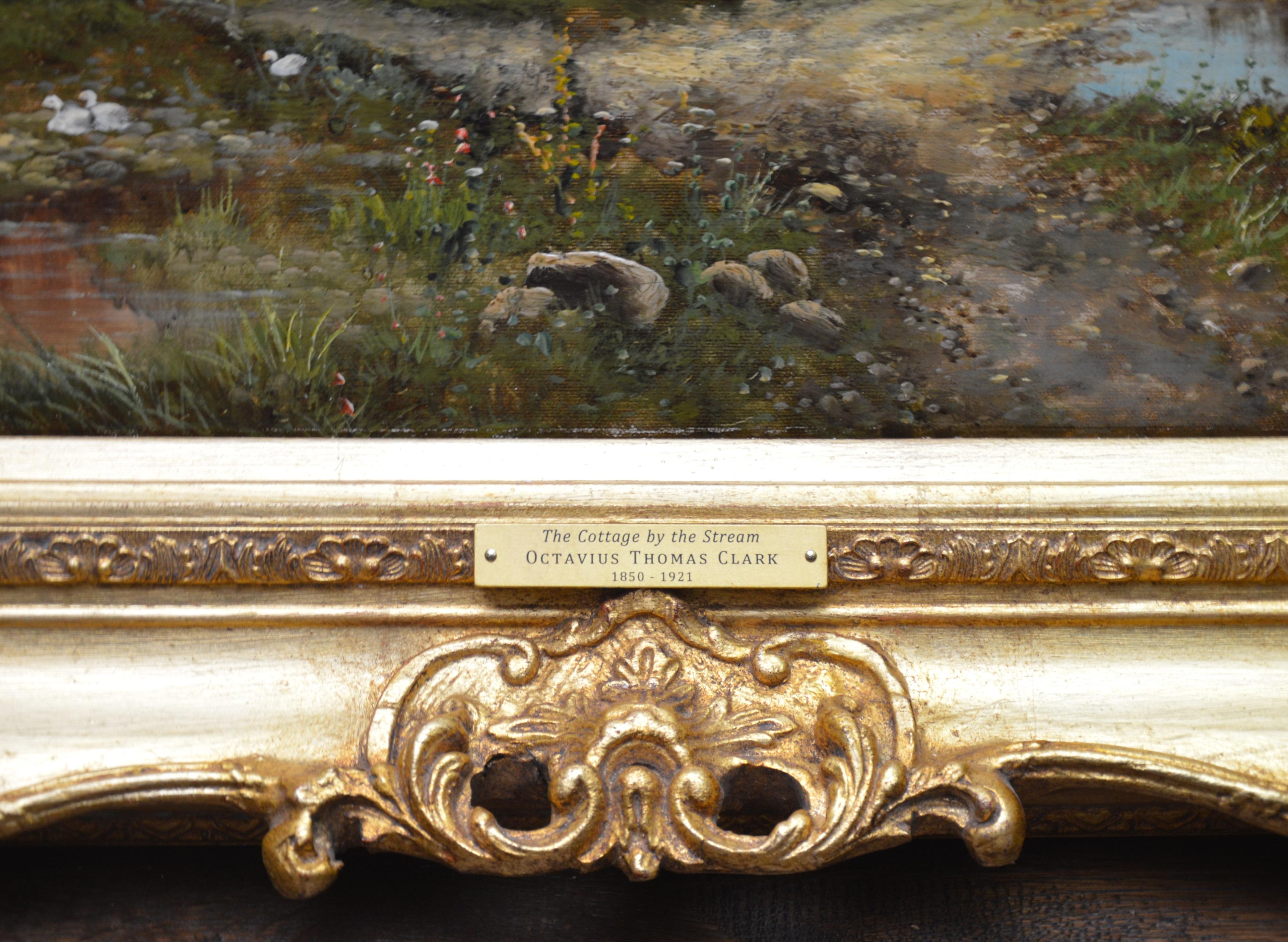 Octavius Thomas Clark - Cottage by the Stream - 19th Century English ...