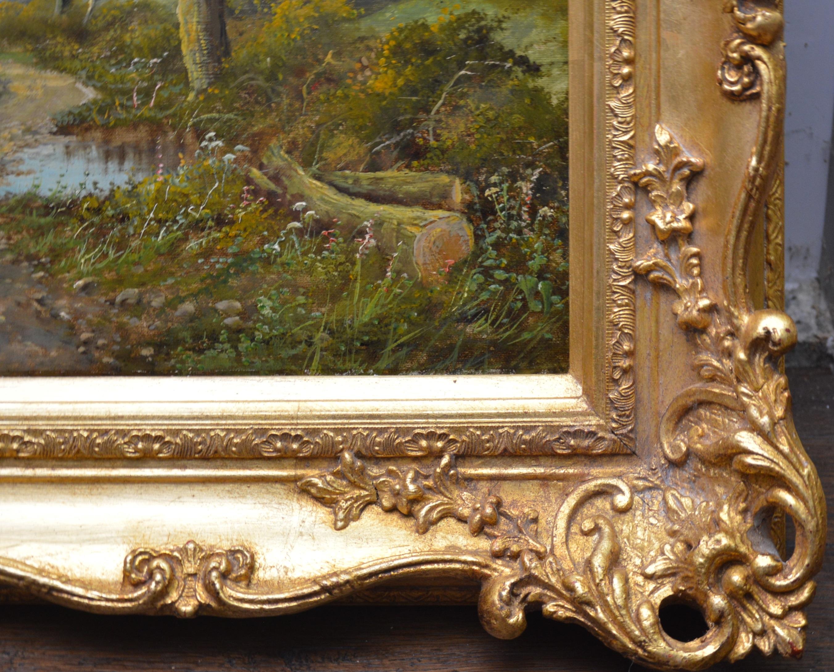 Octavius Thomas Clark - Cottage by the Stream - 19th Century English ...