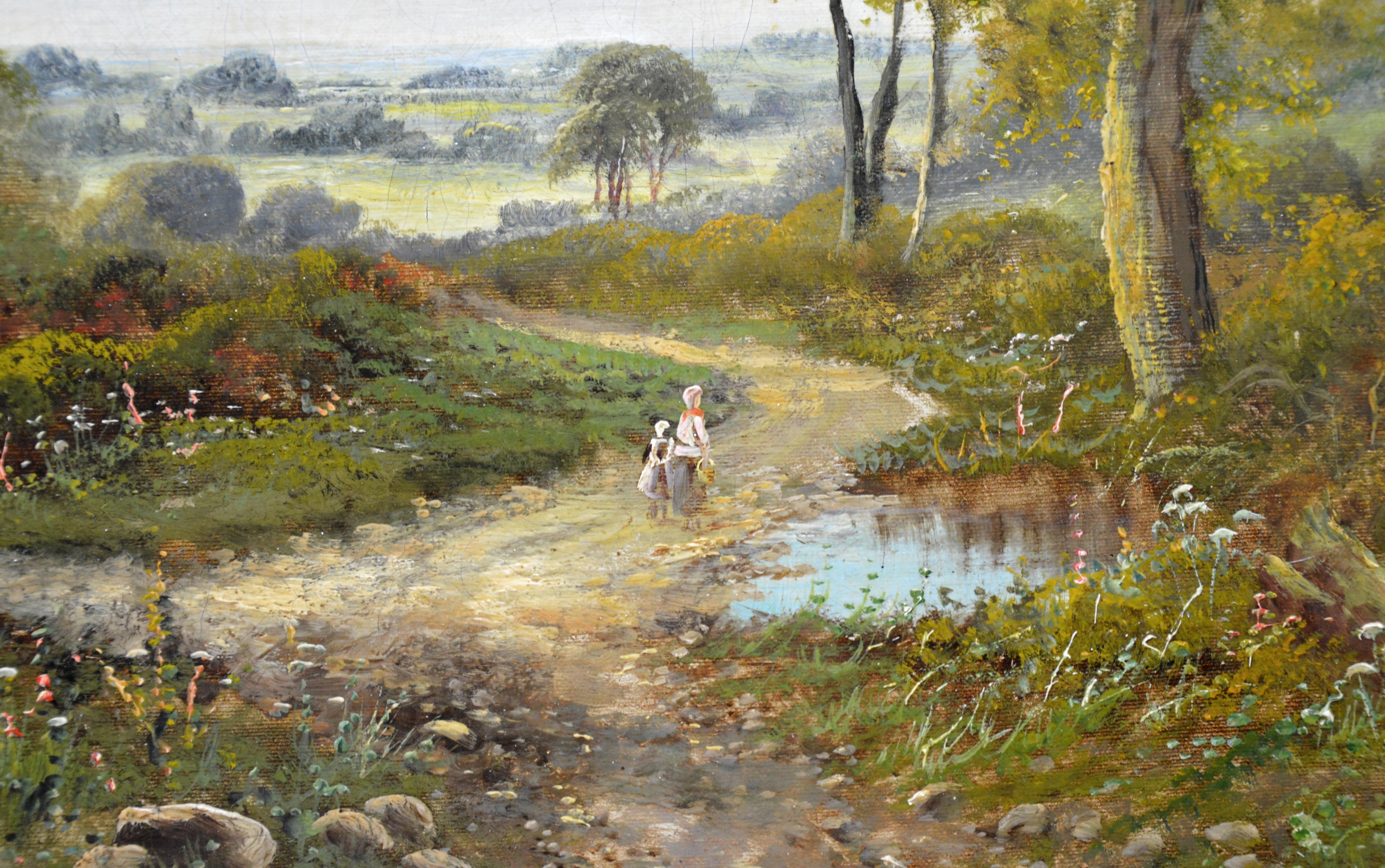 Octavius Thomas Clark - Cottage by the Stream - 19th Century English ...