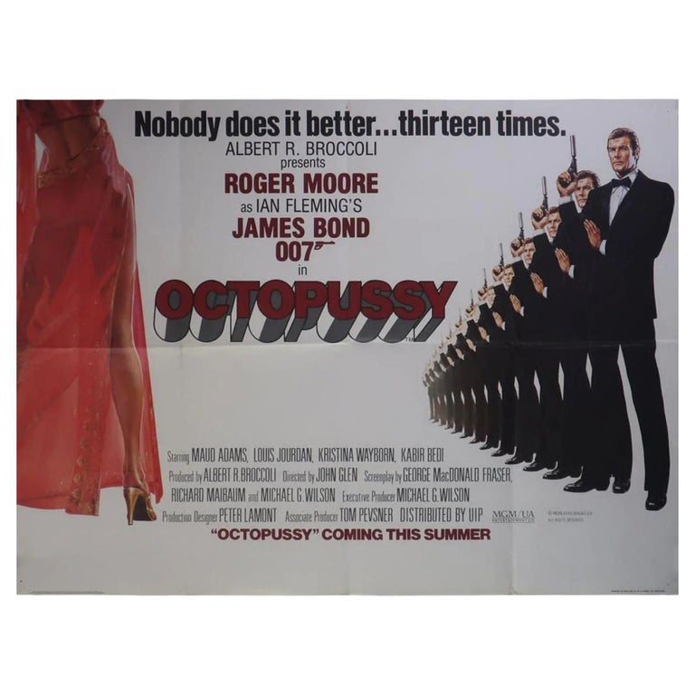 Octopussy, Unframed Poster, 1983 For Sale at 1stDibs