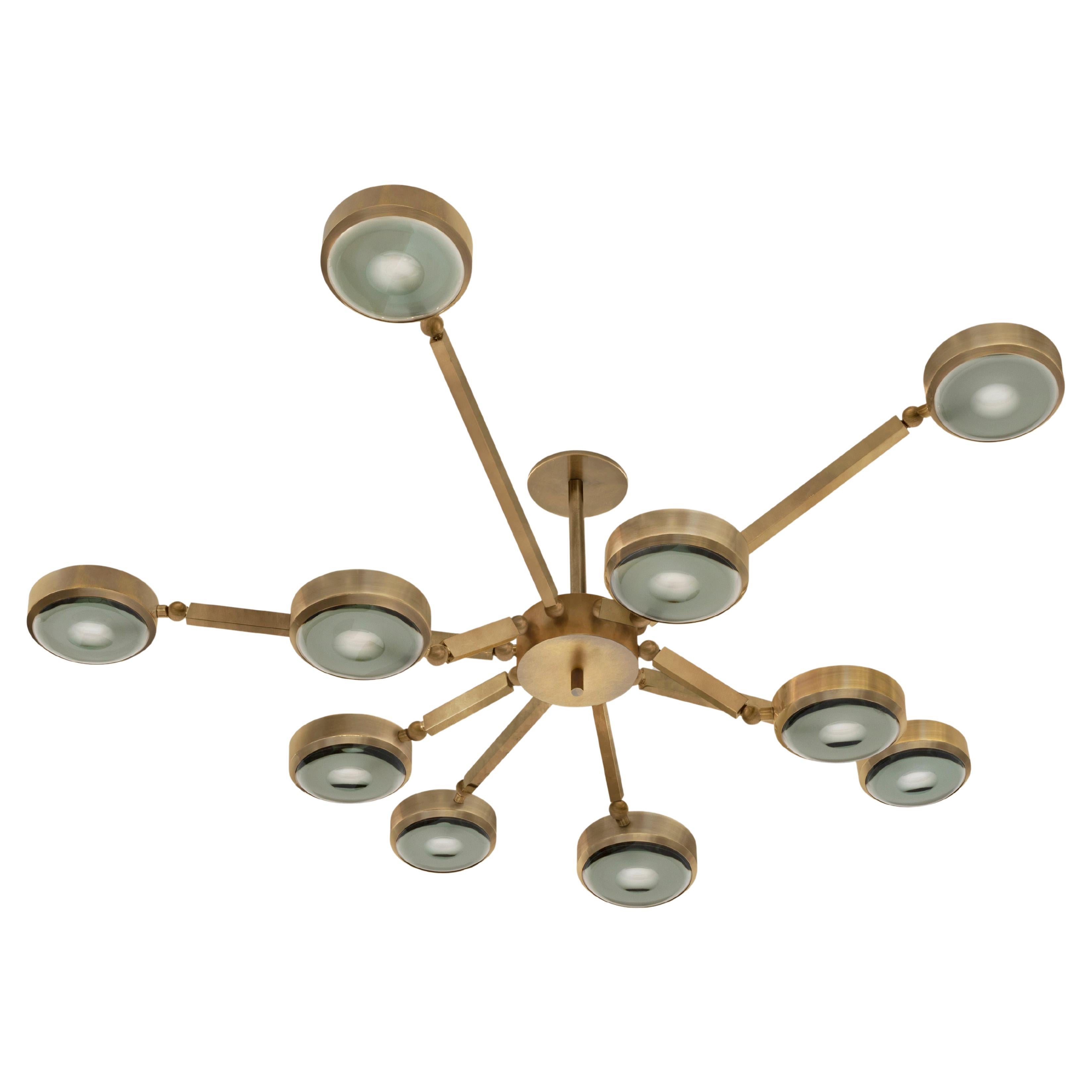 Oculus Articulating Ceiling Light by Gaspare Asaro-Bronze Finish Carved ...