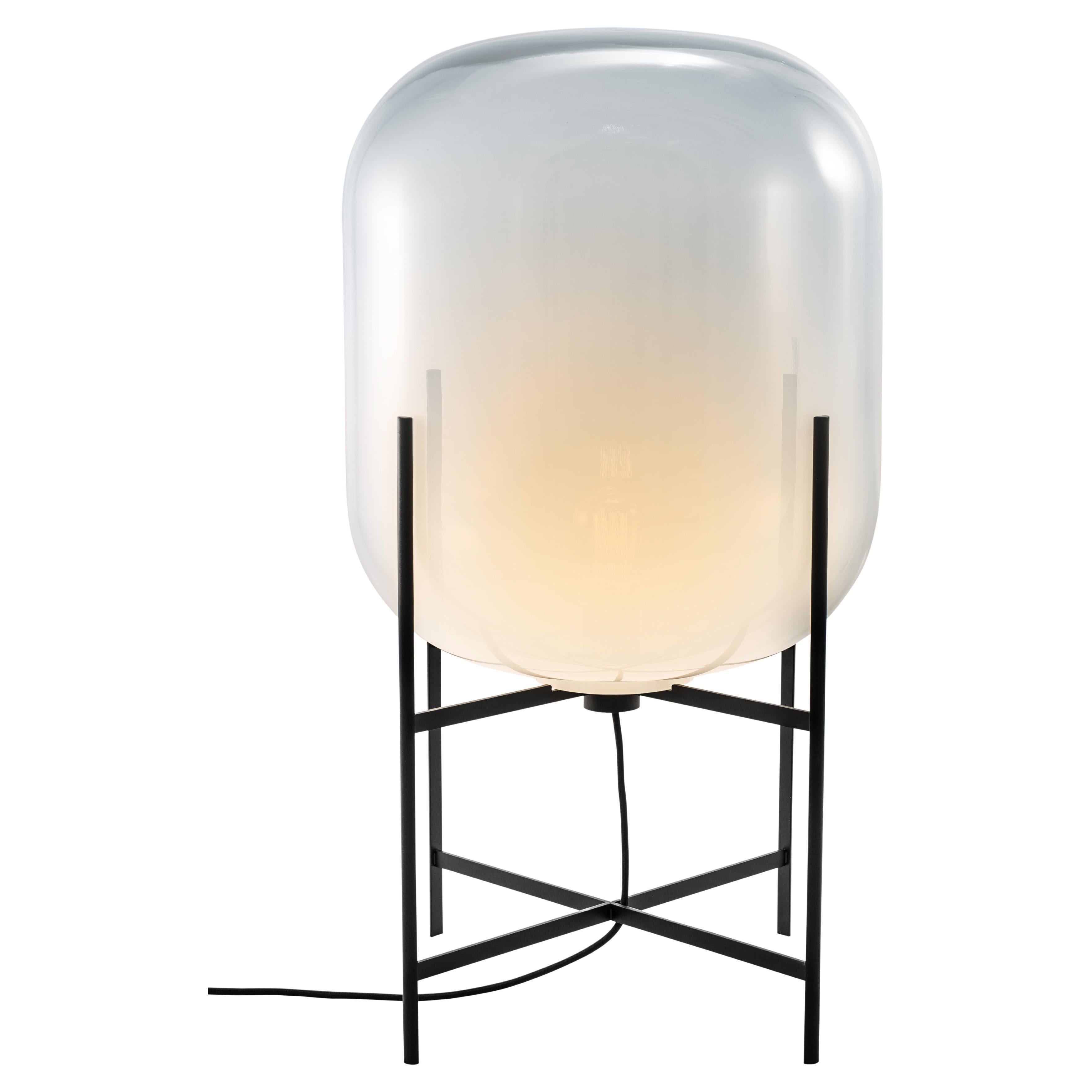 Oda Floor/Table Lamp, European, Minimalist, Amber, Black Base, German ...