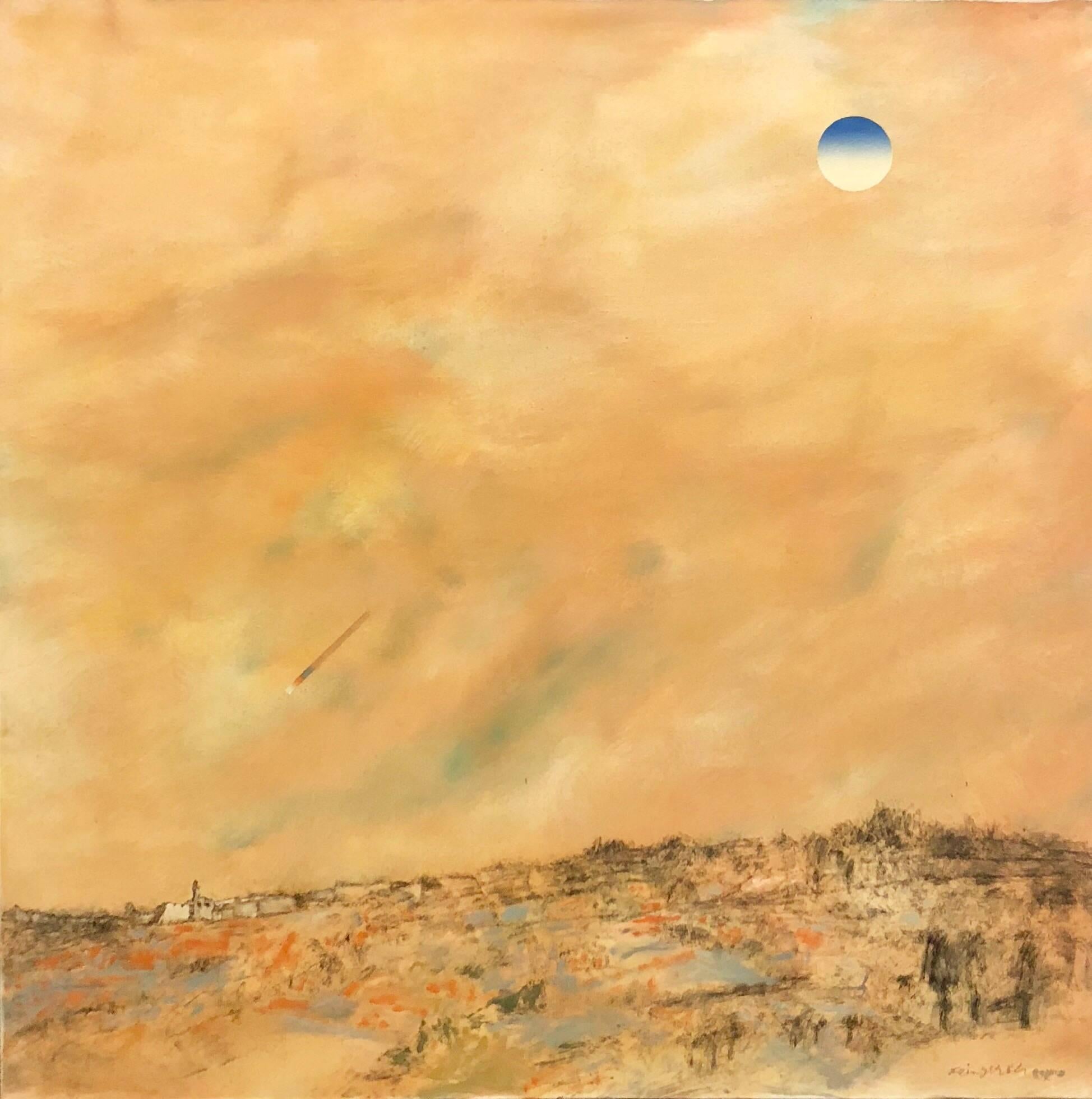 Oded Feingersh - Large Jerusalem Hills Landscape Modernist Israeli Oil ...