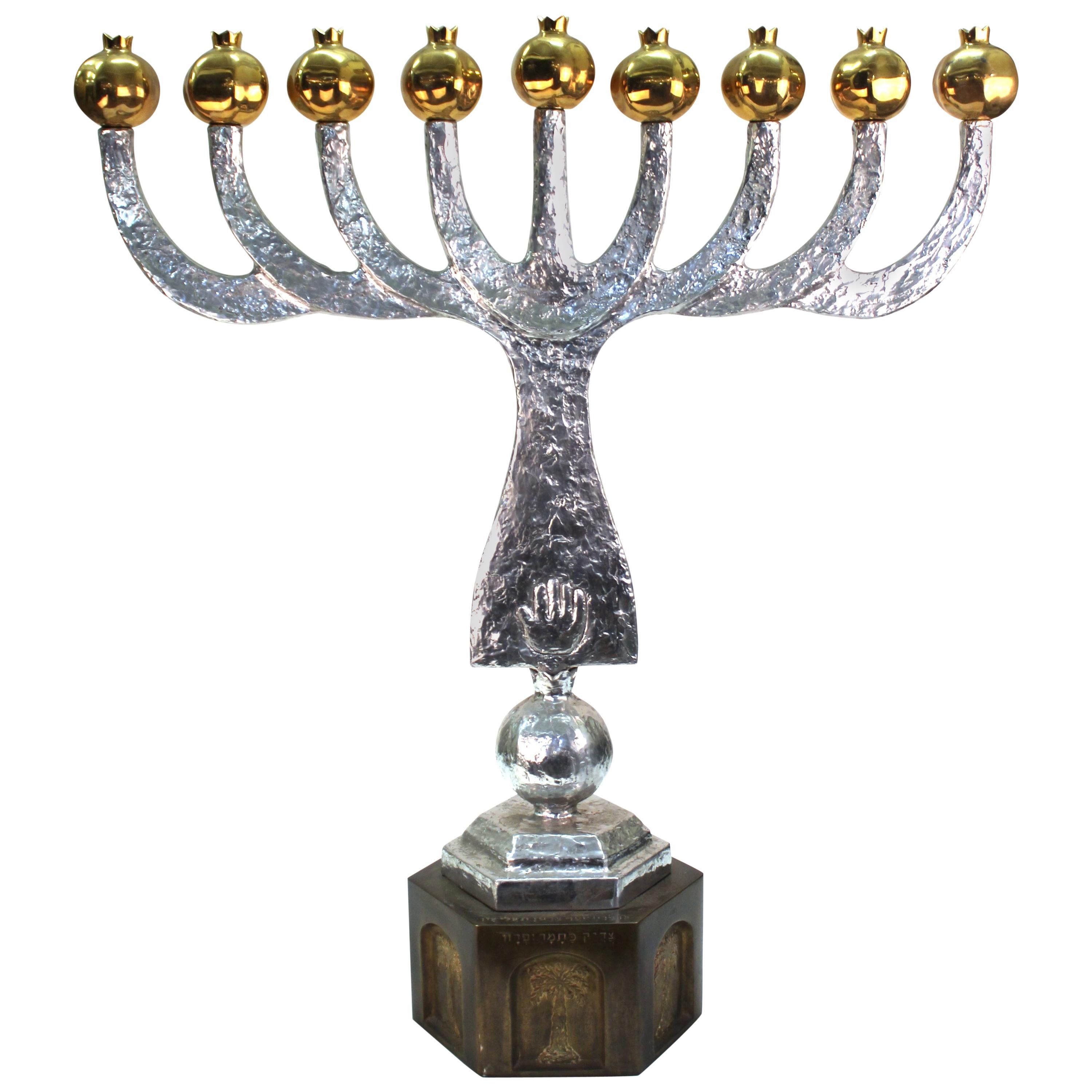 Oded Halahmy 'Round Light' Modern Bronze and Aluminium Cast Menorah at ...