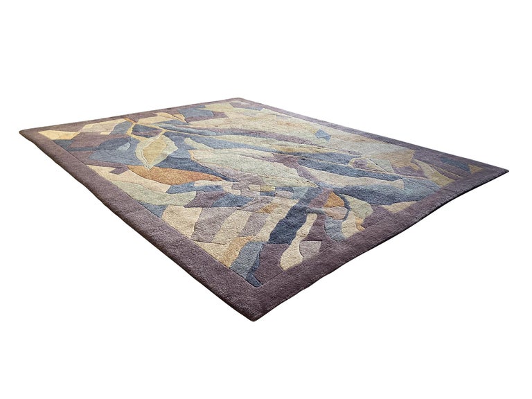 Odegard Carpet with Design Attributed to Sonia Delaunay For Sale at 1stDibs