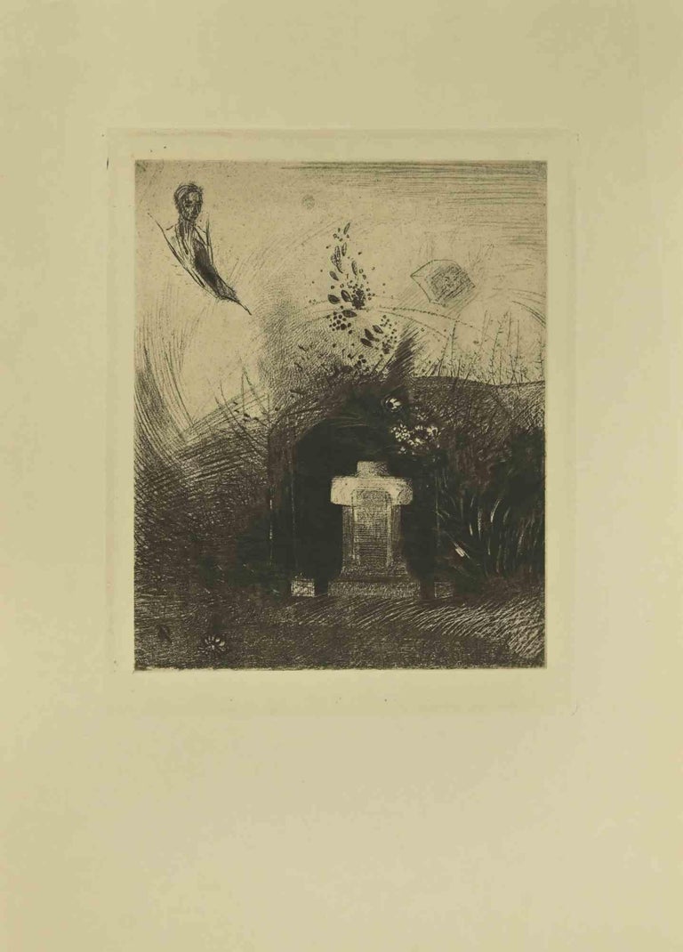 Illustration from the series "Les Fleurs du Mal" after Odilon Redon ...