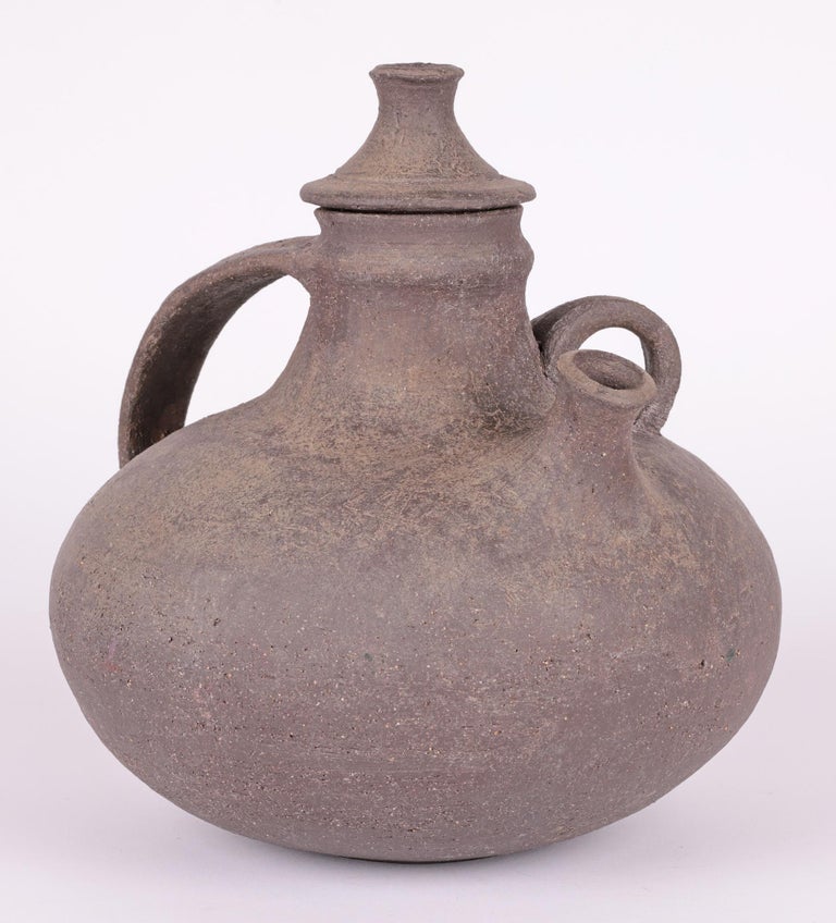 ODK Norwegian Unusual Large Brutalist Lidded Studio Pottery Vessel For ...
