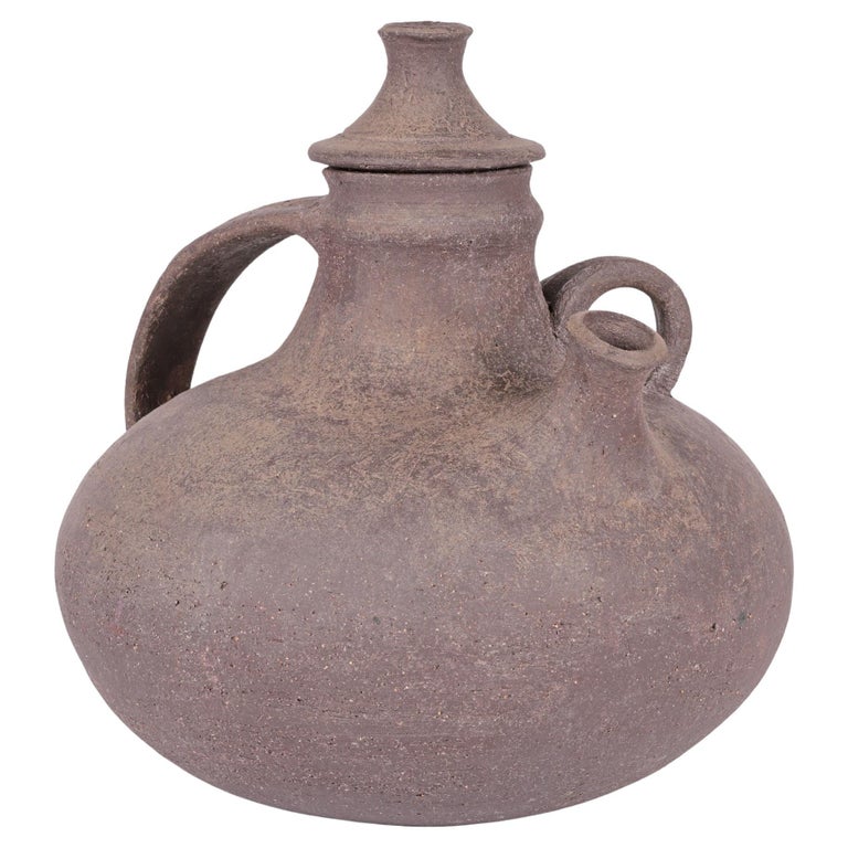 ODK Norwegian Unusual Large Brutalist Lidded Studio Pottery Vessel For ...
