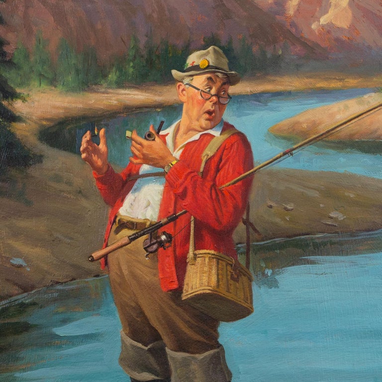 "Off to Abad Start" Original Oil Painting Shaw Barton Calendar Co. For ...