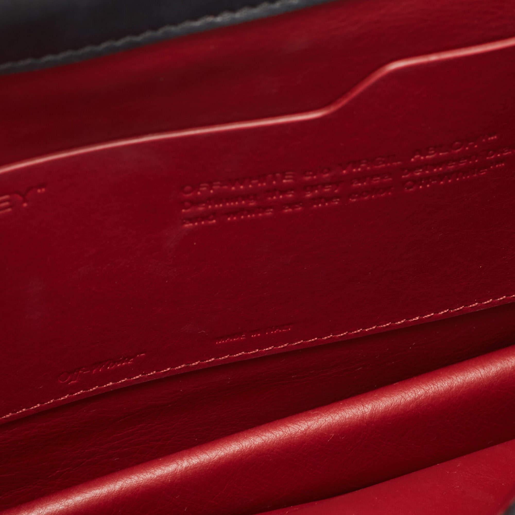 Off-White Black Leather 1.0 Jitney Crossbody Bag For Sale at 1stDibs