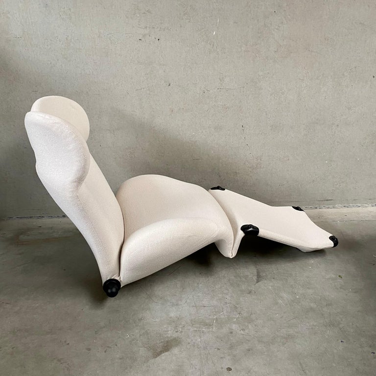 Off White Bouclé Wink Lounge Chair by Toshiyuki Kita for Cassina, Italy ...