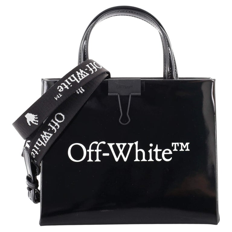 Off White Box Tote Printed Patent Mini at 1stDibs