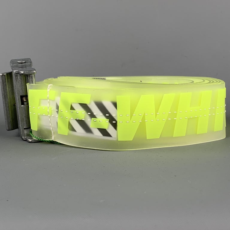 OFF-WHITE Clear Industrail Logo Transparent Rubber Belt at 1stDibs ...