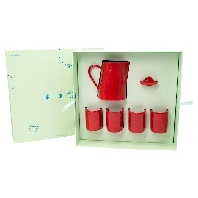 Off-White Exclusive CNY Carmine Red Ceramic Tea Gift Set For Sale at ...