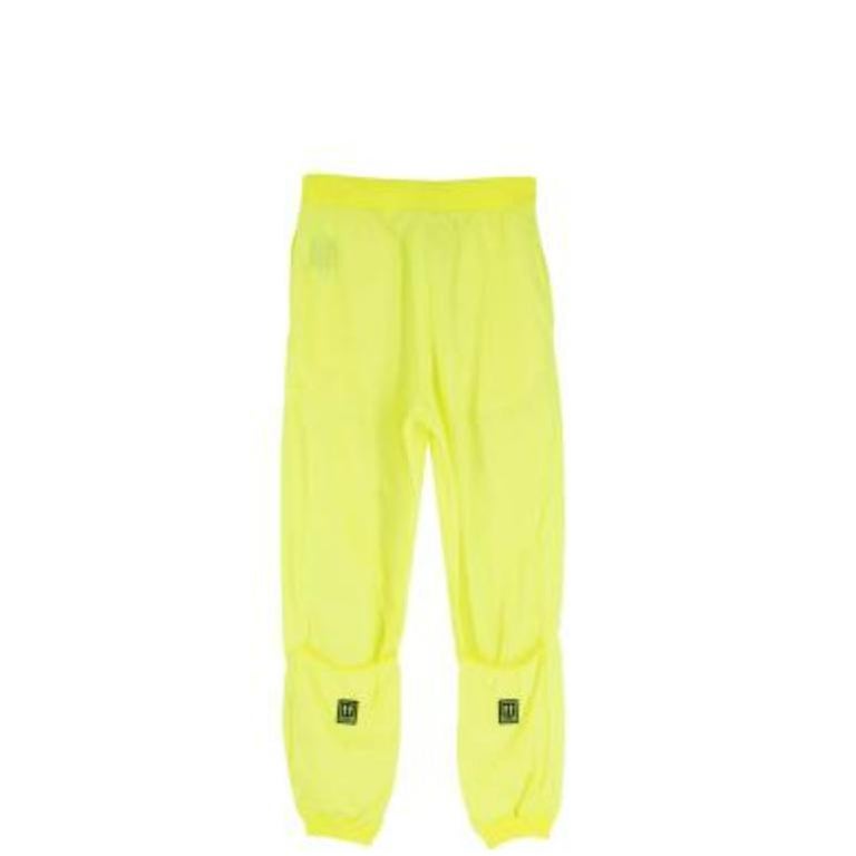 Off White Neon Yellow Joggers For Sale at 1stDibs