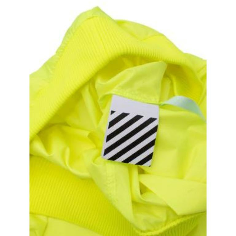 Off White Neon Yellow Joggers For Sale at 1stDibs