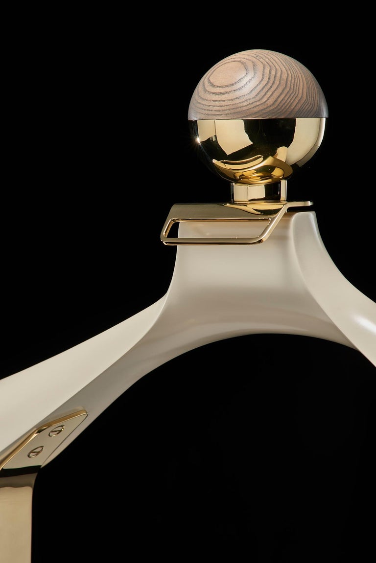 Off-White Permanent Style Valet Stand by Honorific in Solid Brass and ...