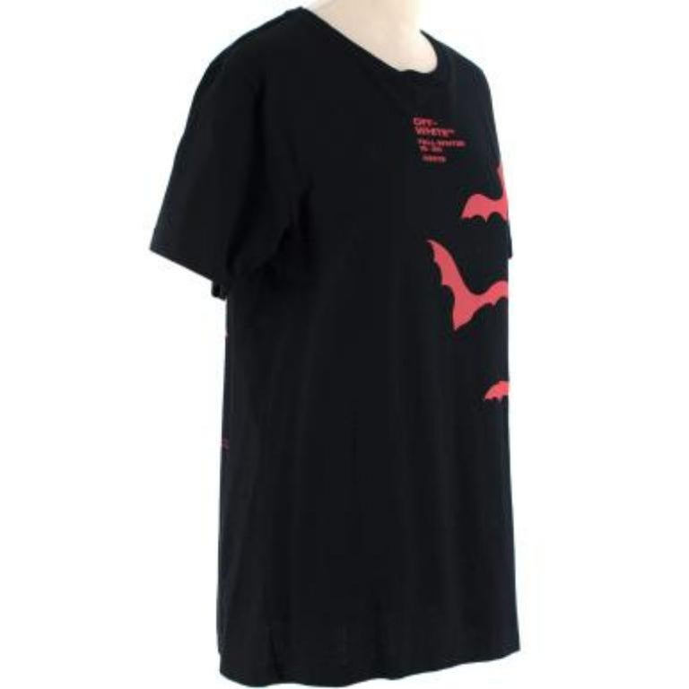 Off White Red Bat Wings Graphic Tee For Sale at 1stDibs