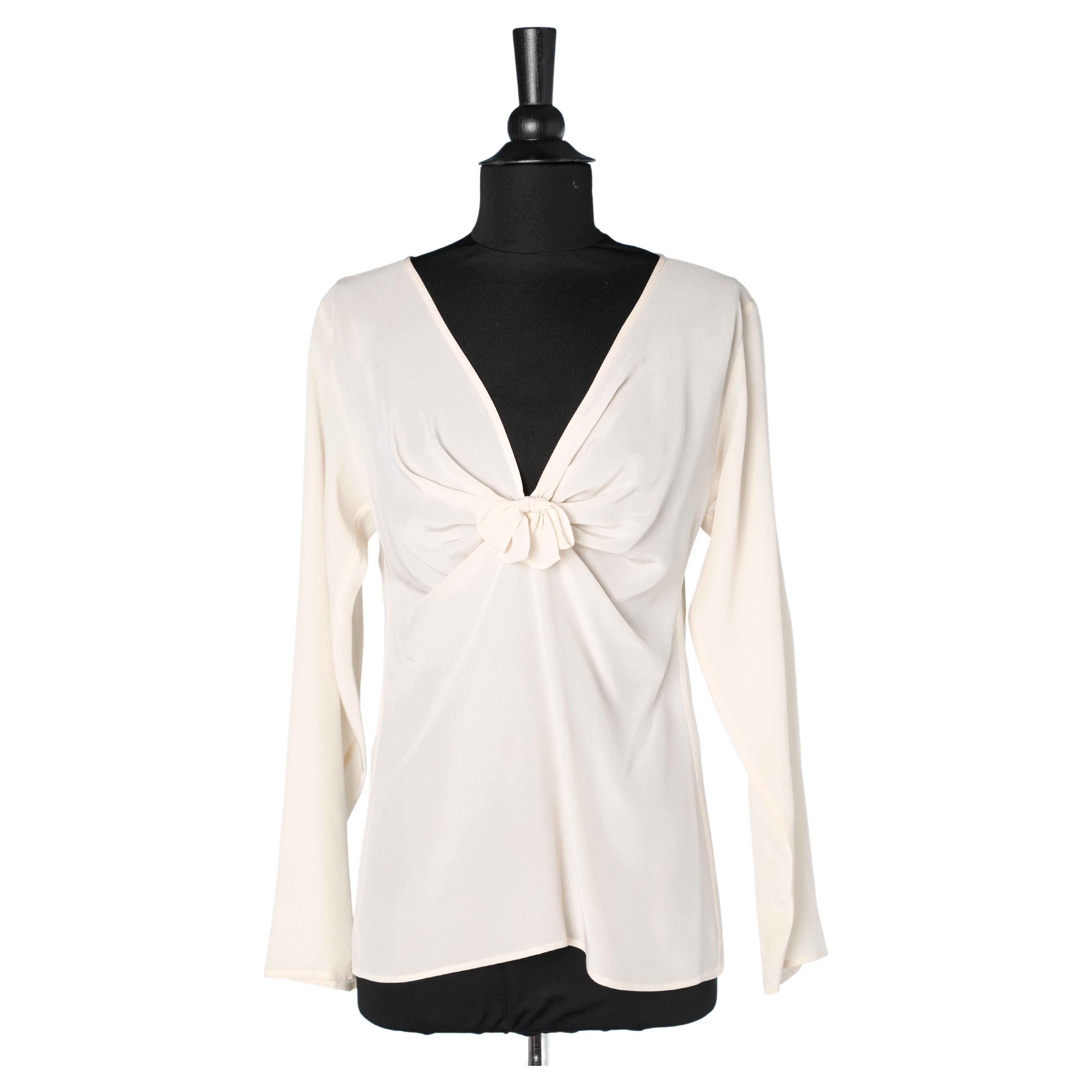 1960s Yves Saint Laurent YSL Red Balloon Sleeve Shirt at 1stDibs | red ...