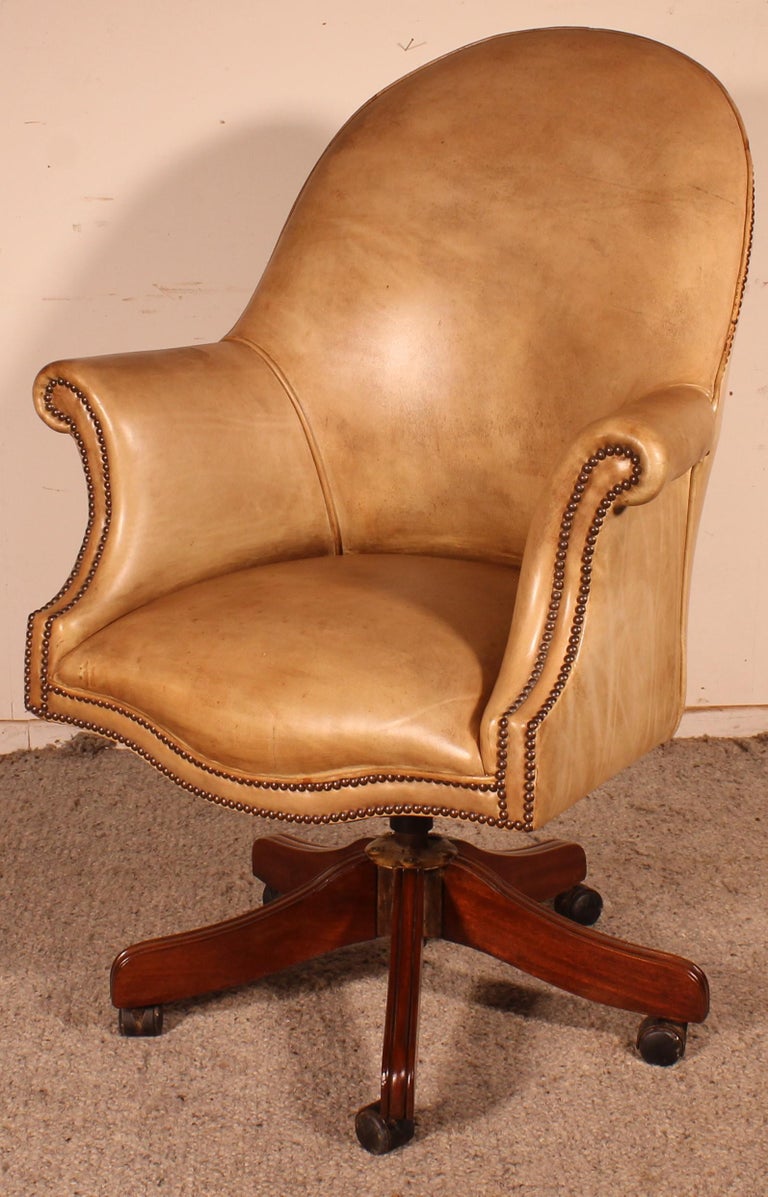 Office Chair / Desk Chair Called President in Beige Leather from ...