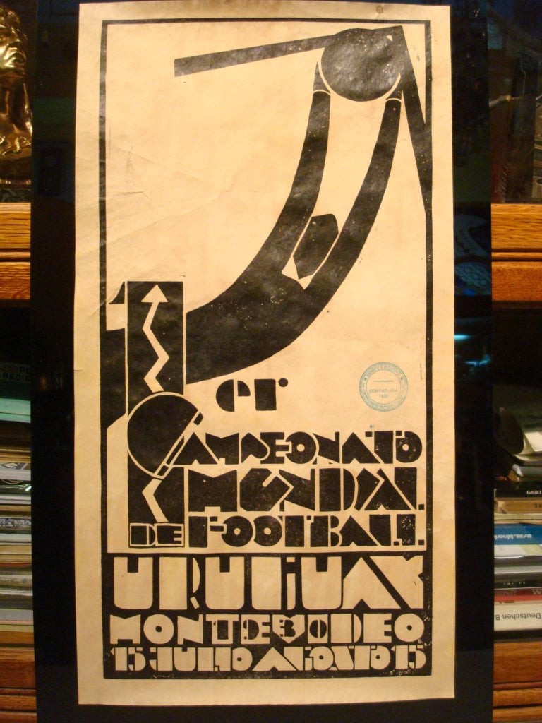 Official Uruguay 1930 F.I.F.A. World Cup Poster, Art Deco Football ...
