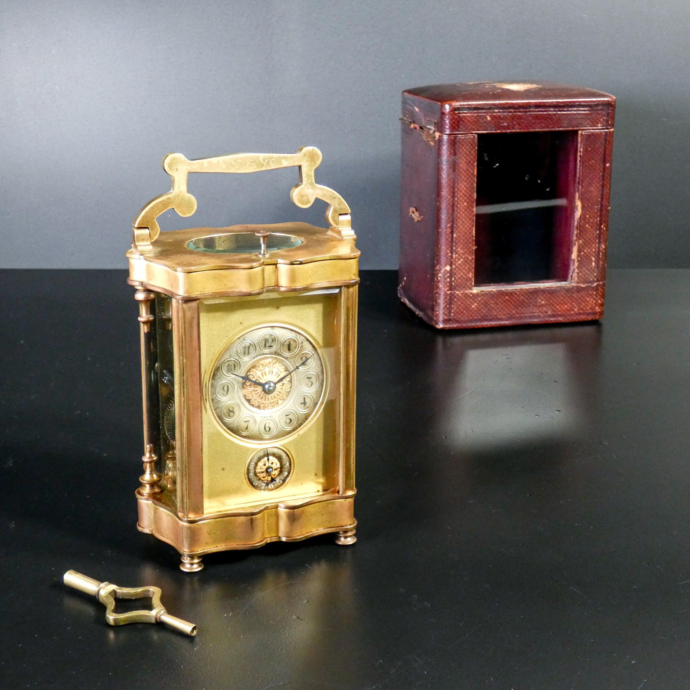 Officier clock, Pendulette with alarm, strikes at mid-hour and ...