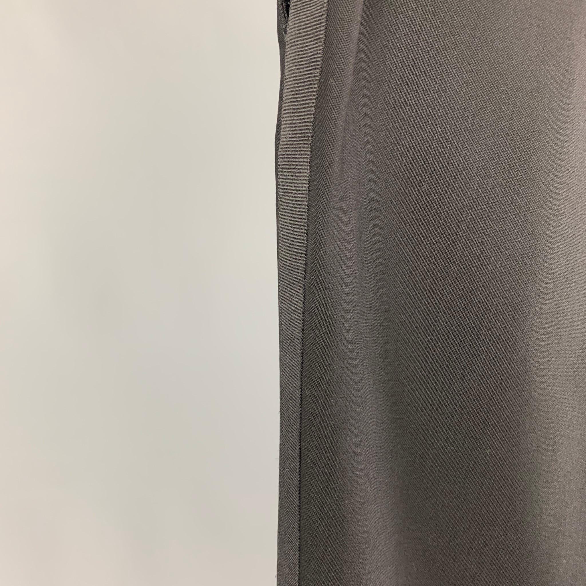 OFFICINE GENERALE Size 30 Black Wool Button Fly Dress Pants For Sale at ...