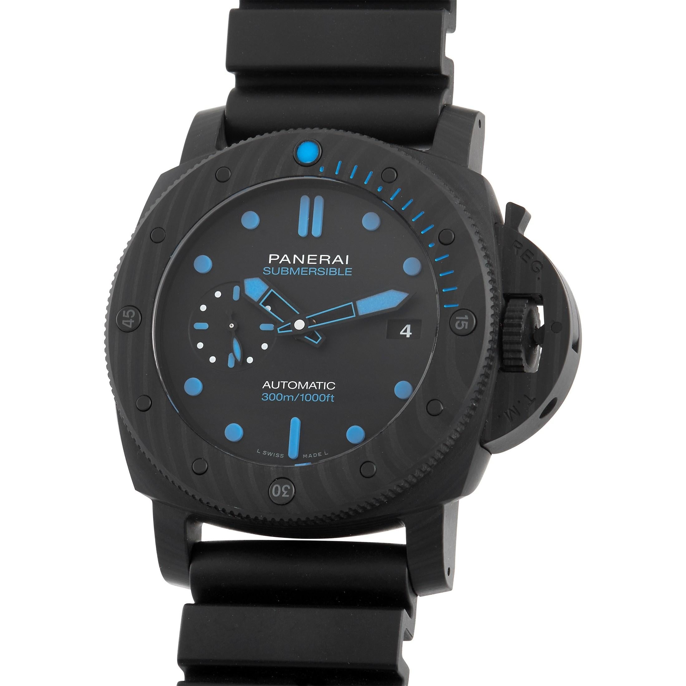 Officine Panerai Luminor Submersible Carbotech Automatic Watch PAM01616 ...
