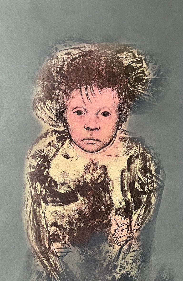 Offset Lithograph Drawing from "Portfolio" by Rafael Coronel, 1978 For ...