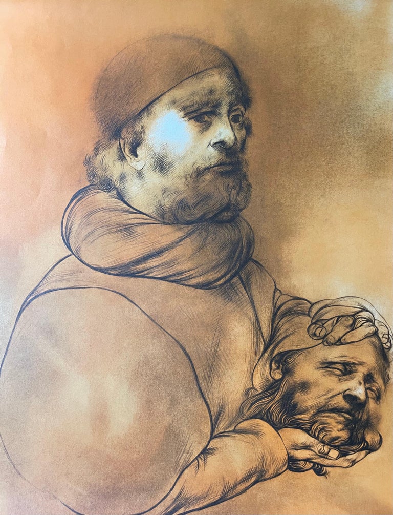 Offset Lithograph Drawing from "Portfolio" by Rafael Coronel, 1978 For ...