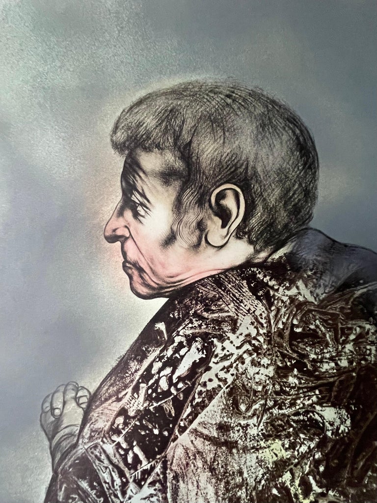 Offset Lithograph Drawing from "Portfolio" by Rafael Coronel, 1978 For ...