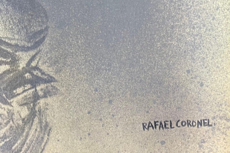 Offset Lithograph Drawing from "Portfolio" by Rafael Coronel, 1978 For ...