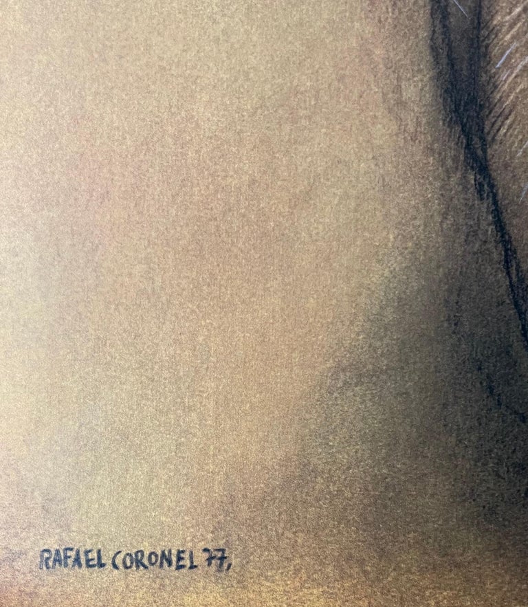 Offset Lithograph Drawing from "Portfolio" by Rafael Coronel, 1978 For ...