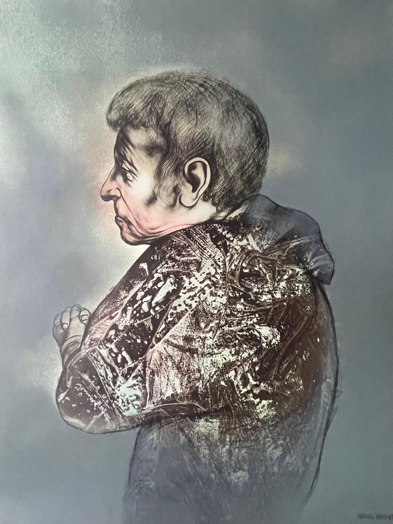 Offset Lithograph Drawing from "Portfolio" by Rafael Coronel, 1978 For ...