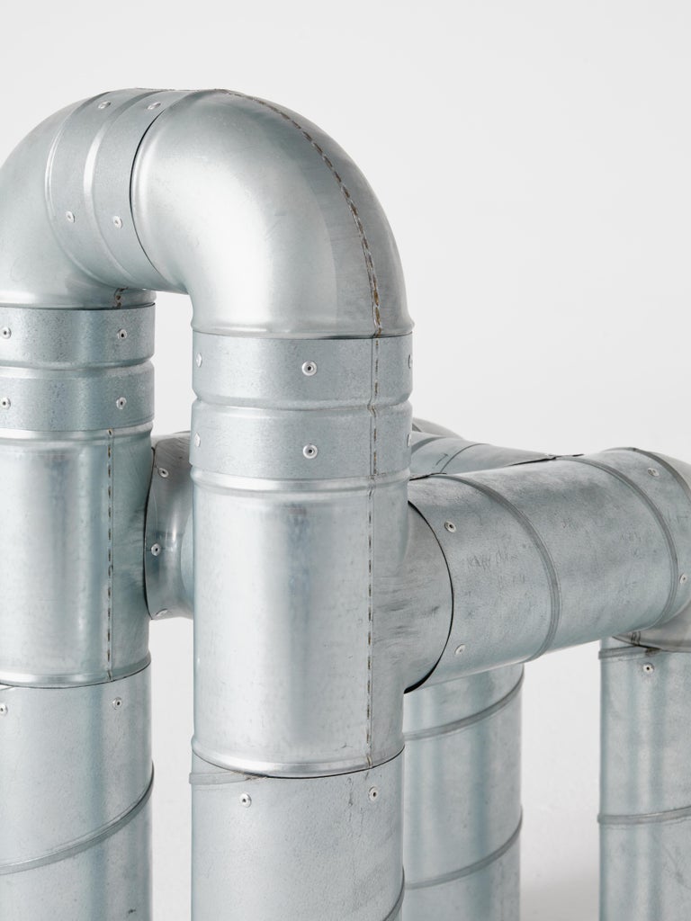 O.F.I.S Series, Reclaimed Tubular Steel Chair by Lucas Muñoz Muñoz For ...