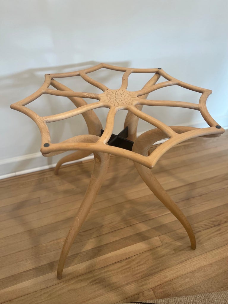 OFS Custom Sculptural Wood Carved Table Base For Sale at 1stDibs