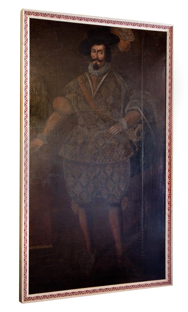 17thc Large Oil of Spanish Nobleman For Sale at 1stDibs