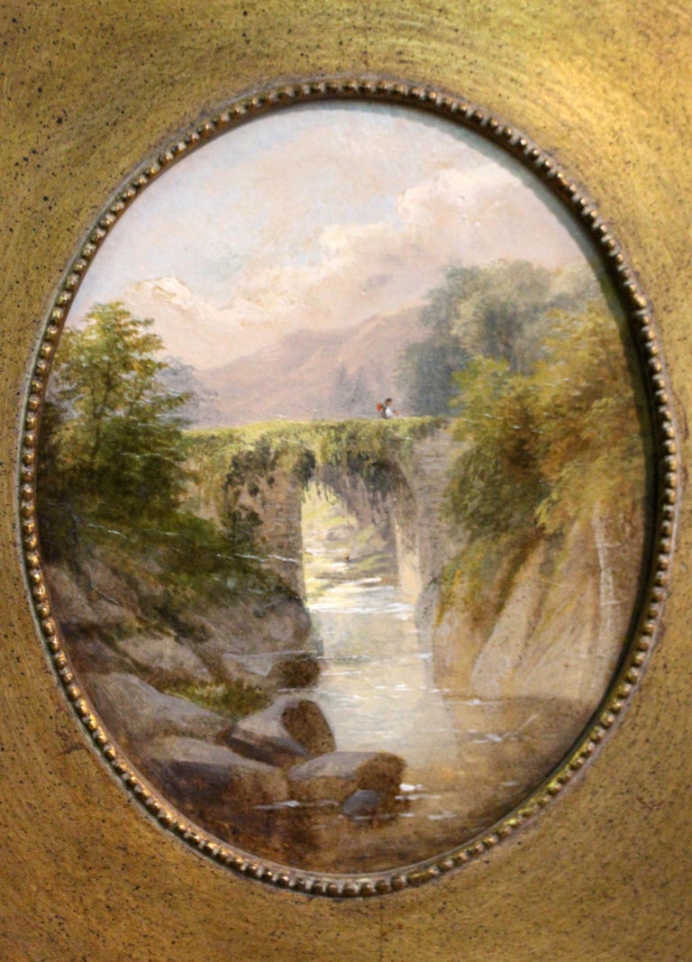 Oil on Artist's Board of Ponty Glen Wales by W.B. Henley For Sale at ...