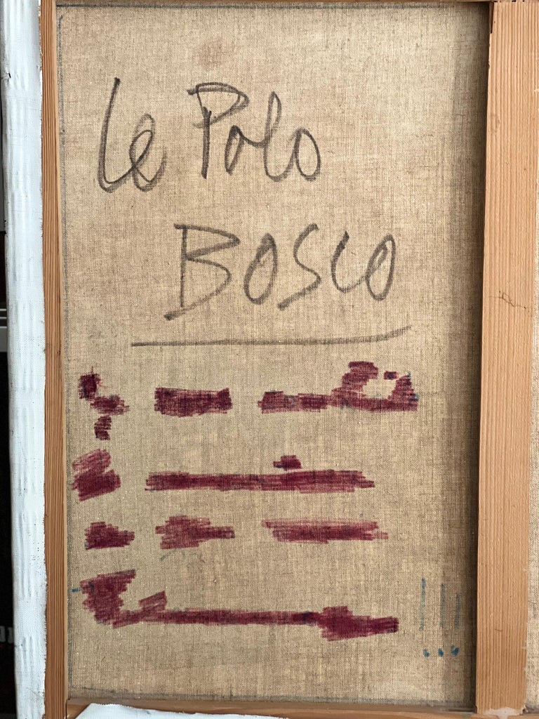 Oil on Canva Polo Game by Pierre Bosco-Circa 1960 For Sale at 1stDibs