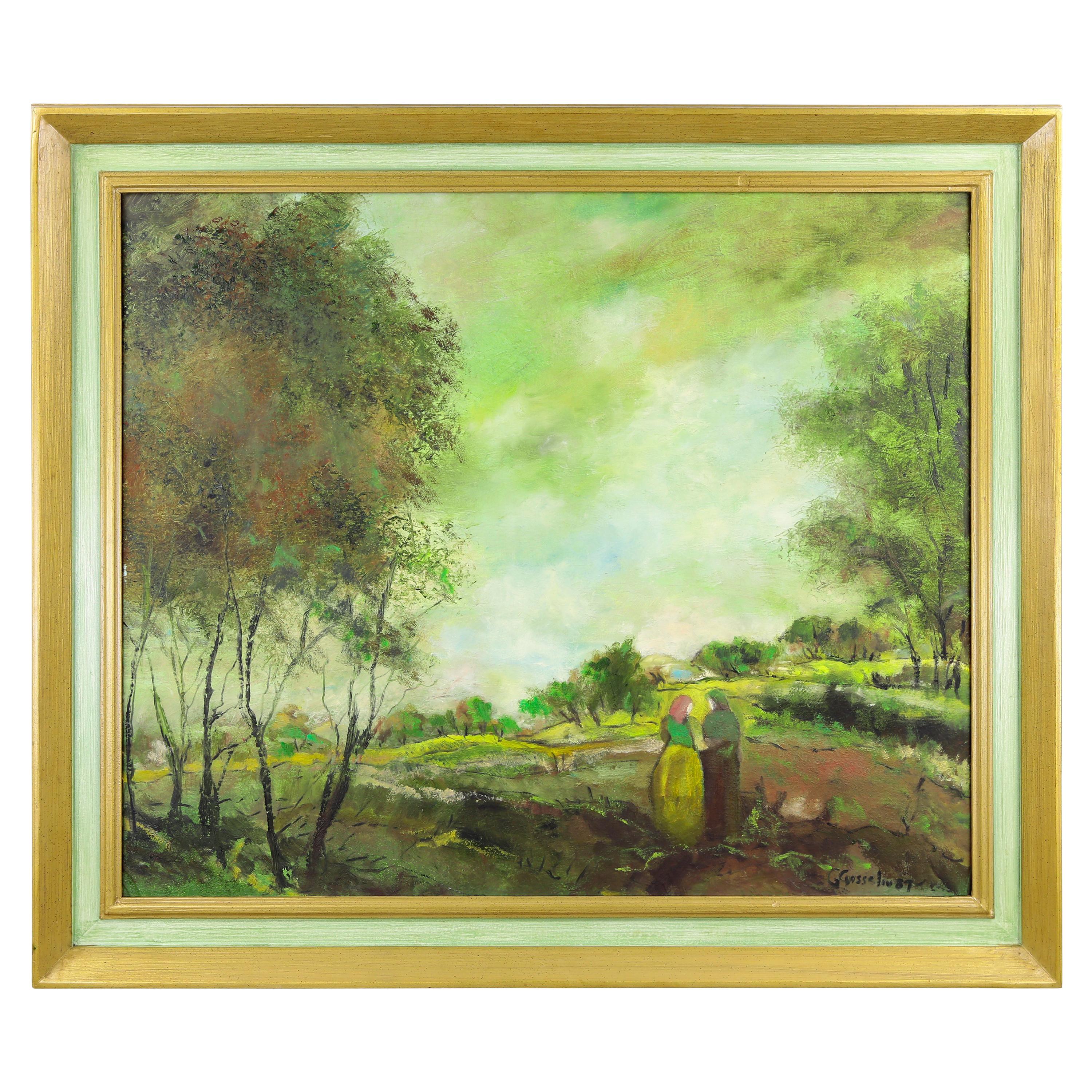 Oil on Canvas Artist Signed Gilles Gosselin at 1stdibs