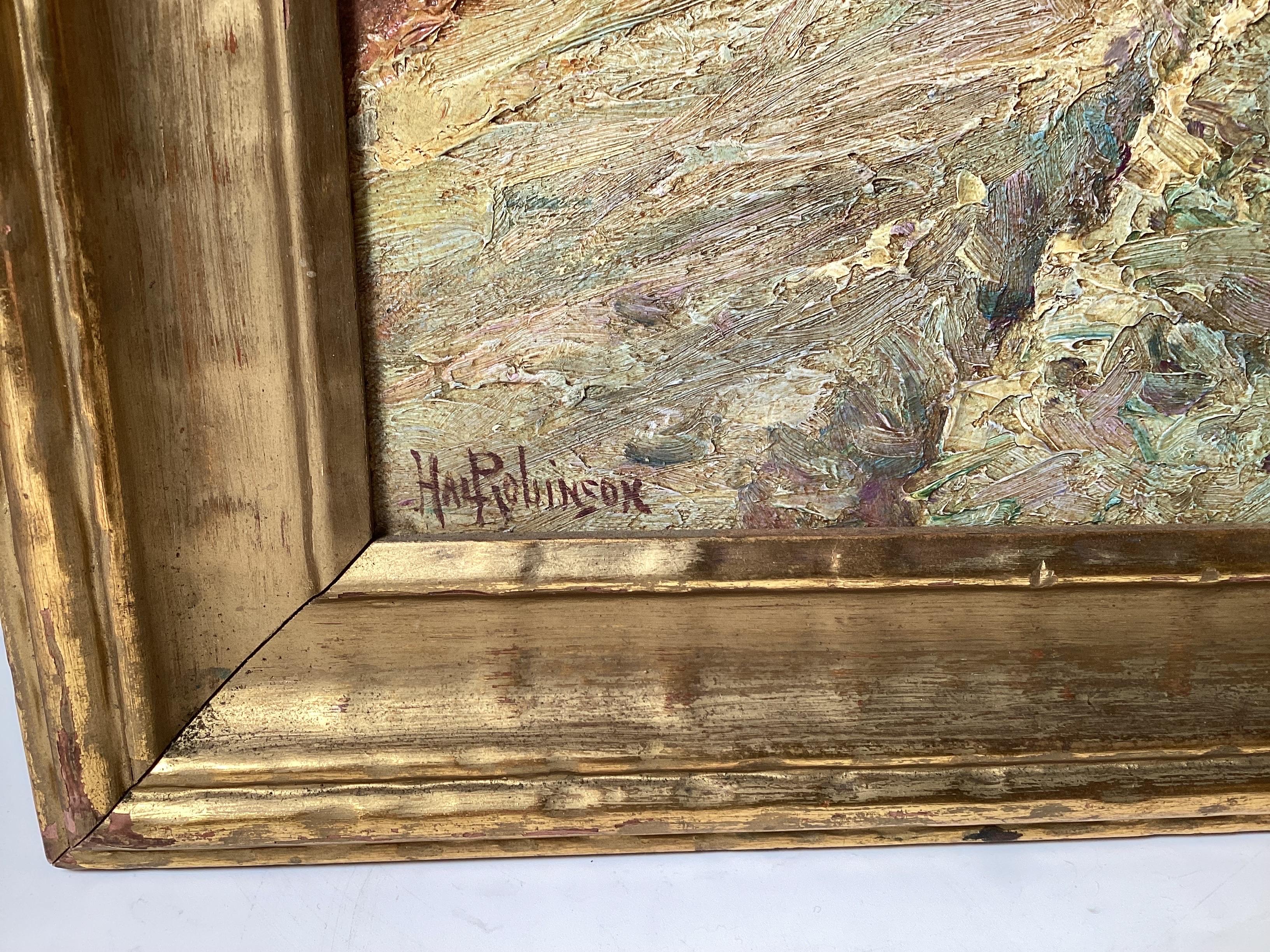 Oil on Canvas Board Titled Winter Trail by Hal Robinson 1875-1933 For ...