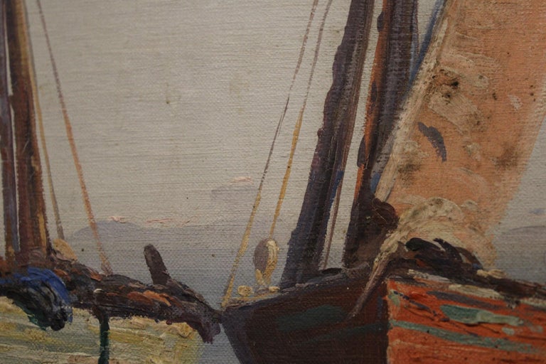 Oil on Canvas by Louis Haas, France, 20th Century For Sale at 1stDibs