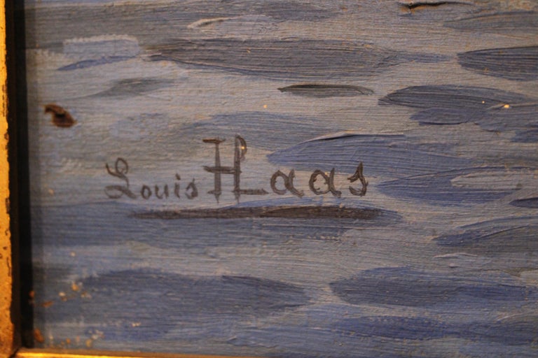 Oil on Canvas by Louis Haas, France, 20th Century For Sale at 1stDibs