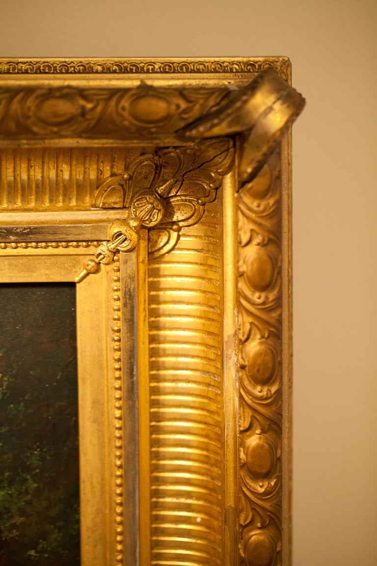 Oil on Canvas "Cow at a Water Trough," Henry Walcott Boss, Hudson River ...