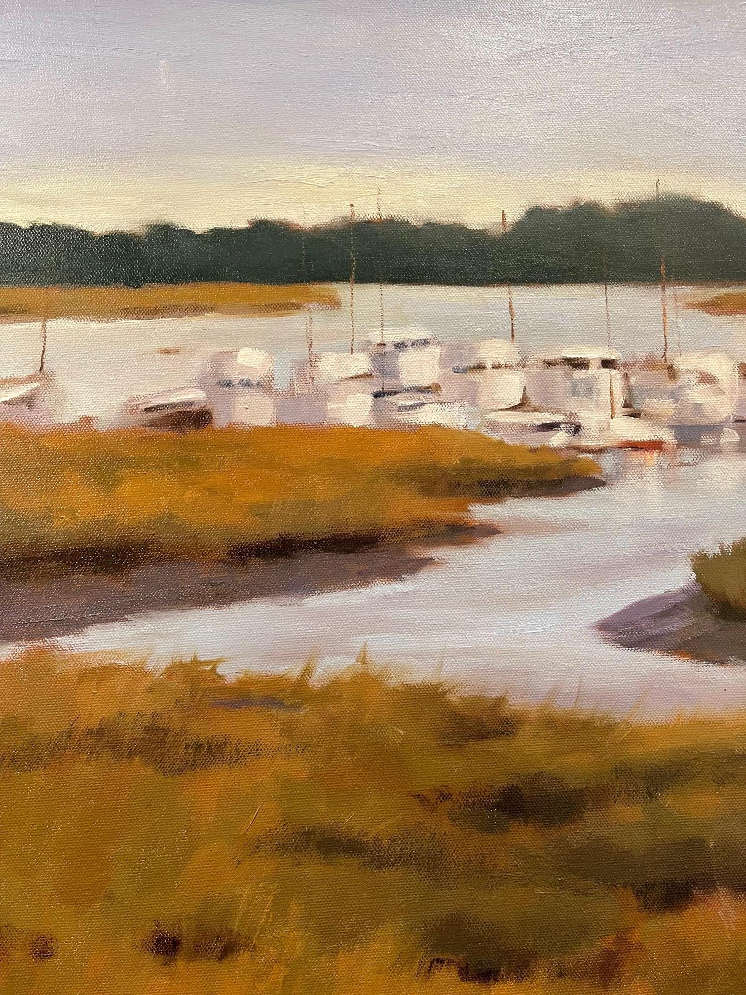 Oil on Canvas "Downtown Marina" by Mary Segars For Sale at 1stDibs