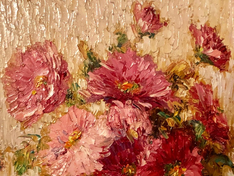 Oil on Canvas Gustave Weigand German 1860-1930 Signed Floral Still Life at 1stDibs