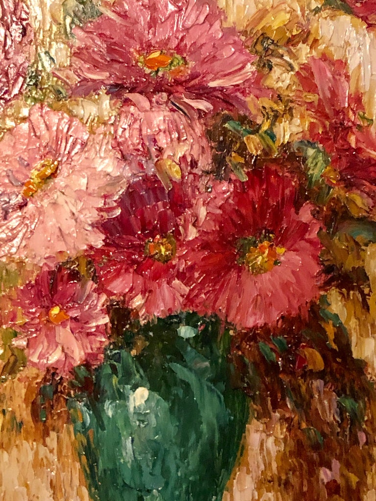 Oil on Canvas Gustave Weigand German 1860-1930 Signed Floral Still Life at 1stDibs